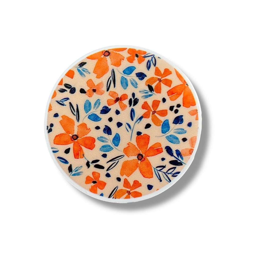 Spring Floral Acrylic Resins - Flatback Glitter - Embellishment - 5 ...