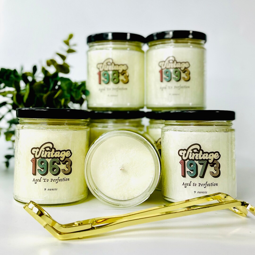 Custom Birth Year Candles, Choose Year 1960-1999, Personalized Candle ...