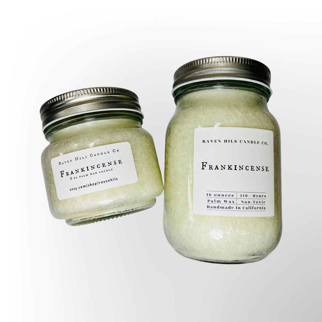 Frankincense Candle in Mason Jar With Silver Lid | Fall & Winter ...