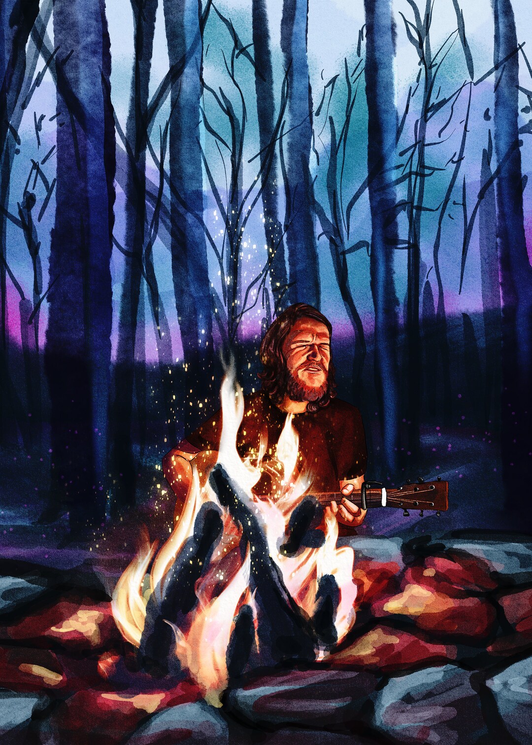 Bo Burnham Fan Art, "inside" Still, Watercolor Painting, Archival Fine ...