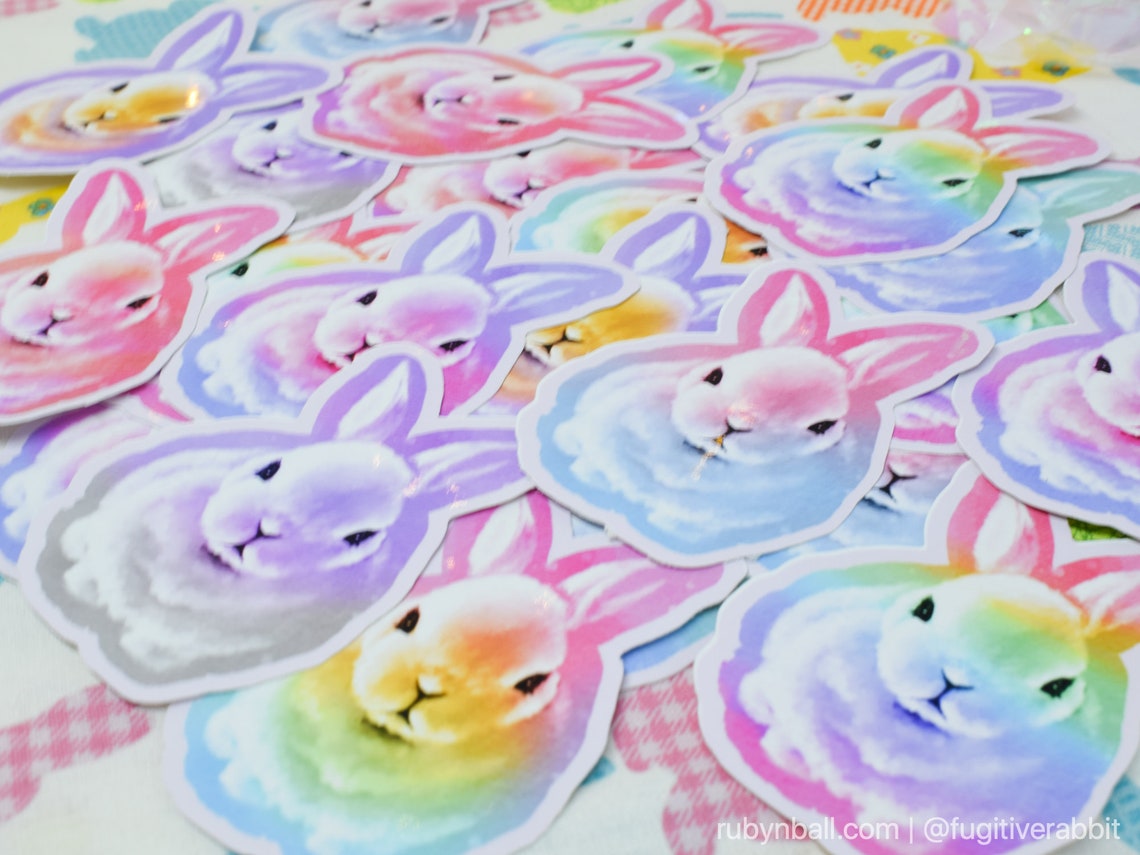 Pastel LGBT Pride Bunny 2.5 Inch Vinyl Sticker NEW - Etsy
