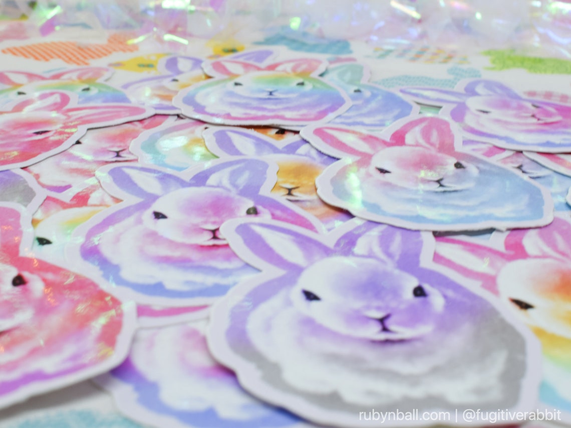 Pastel LGBT Pride Bunny 2.5 Inch Vinyl Sticker NEW - Etsy