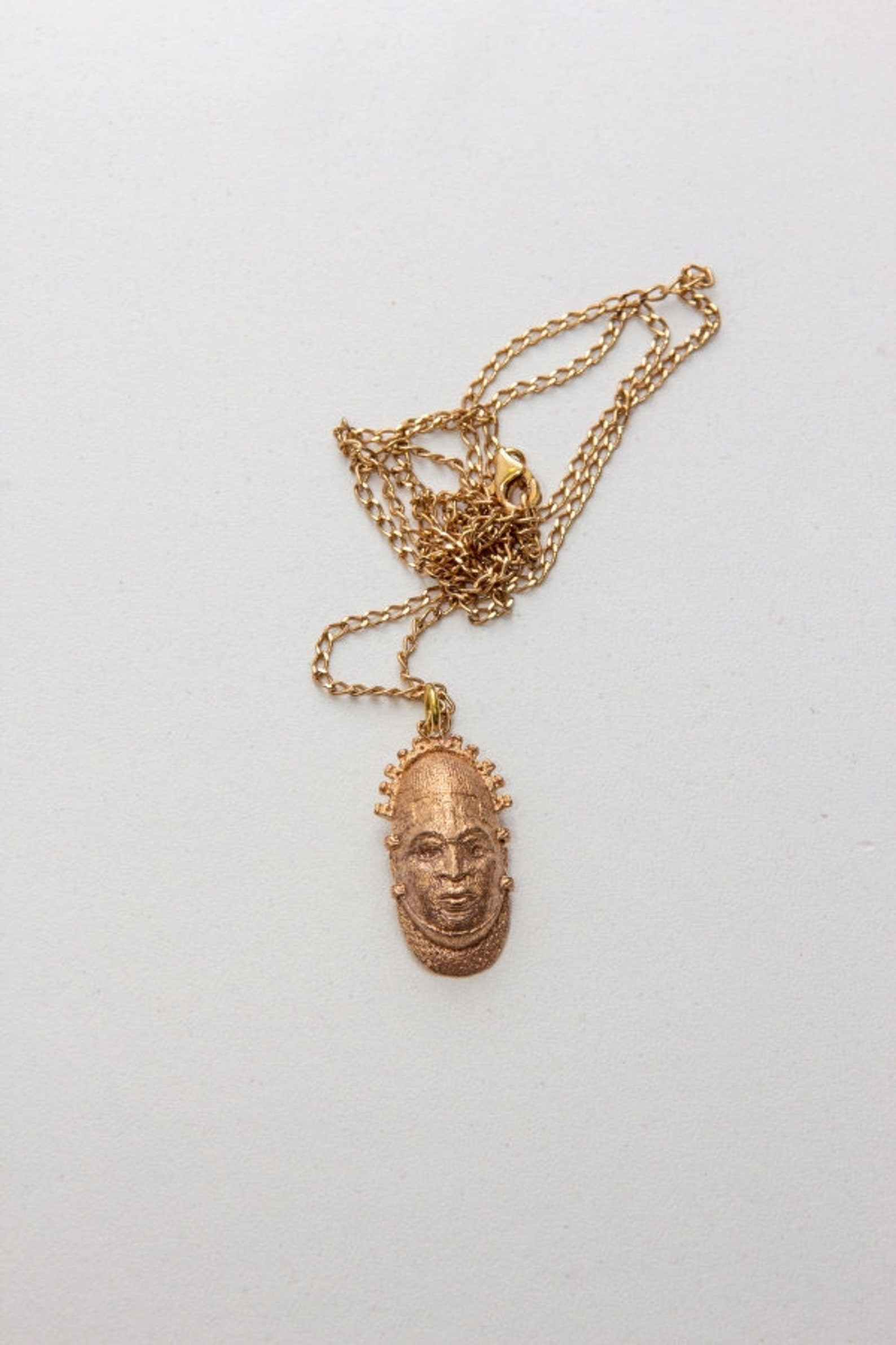 Iyoba Idia Mask Small Bronze Pendent - Etsy