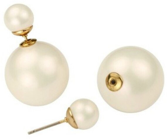 Ball Earring Faux Pearl Wedding Jewelry Bridesmaid Gift | Etsy