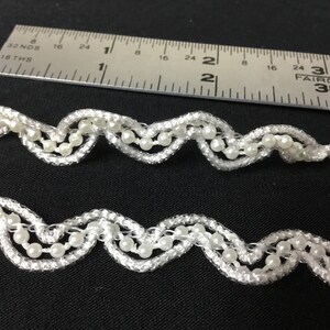 White Corded Pearl Trim per Yard - Etsy