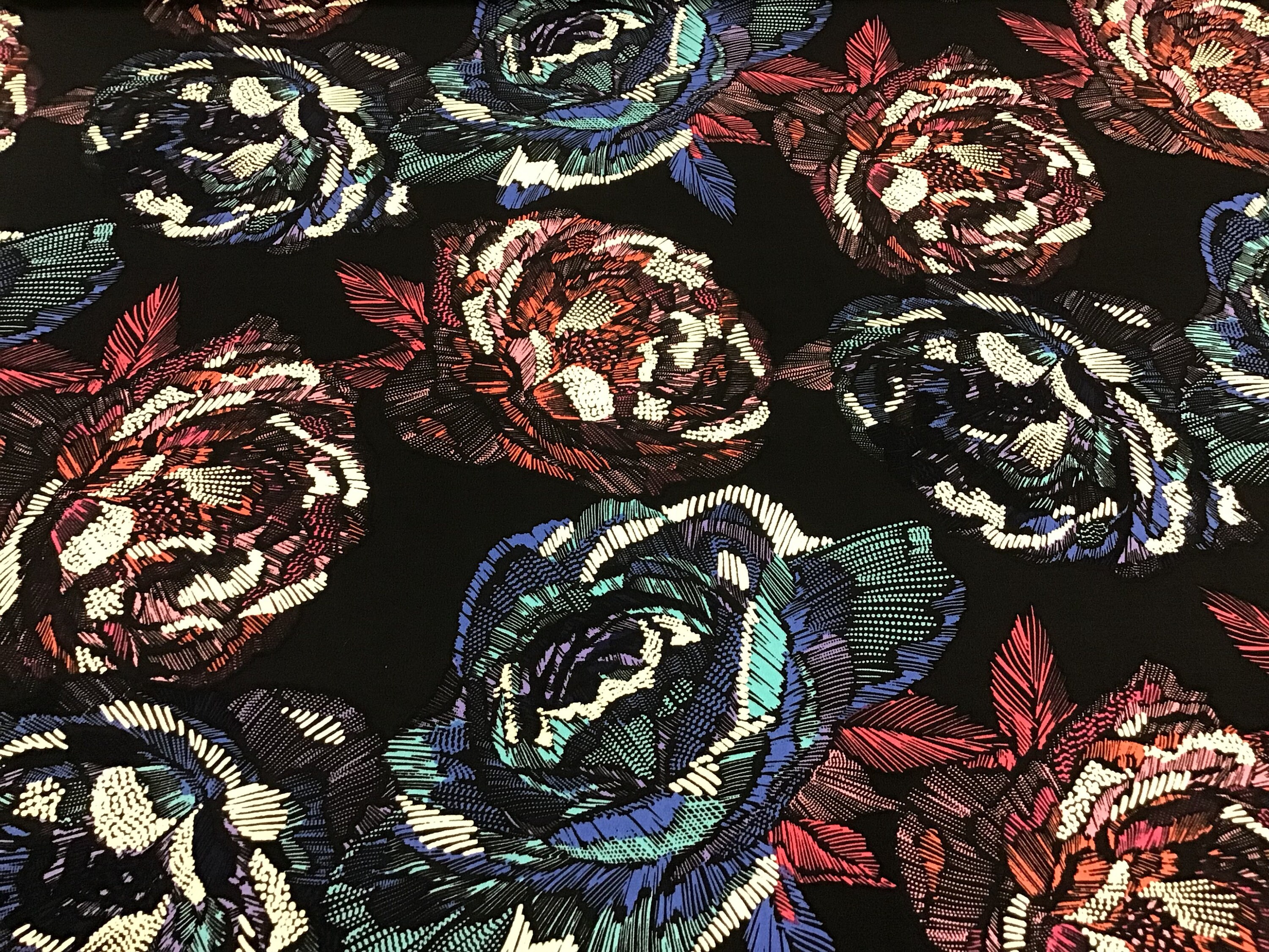 ITY Large Flower Print-raised Texture | Etsy