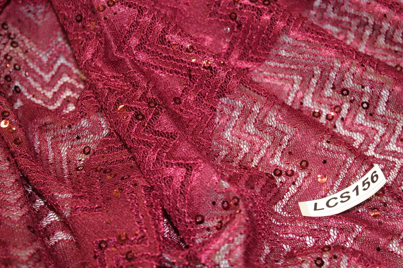 Red Stretch Mesh Metallic Sequins Print - Etsy