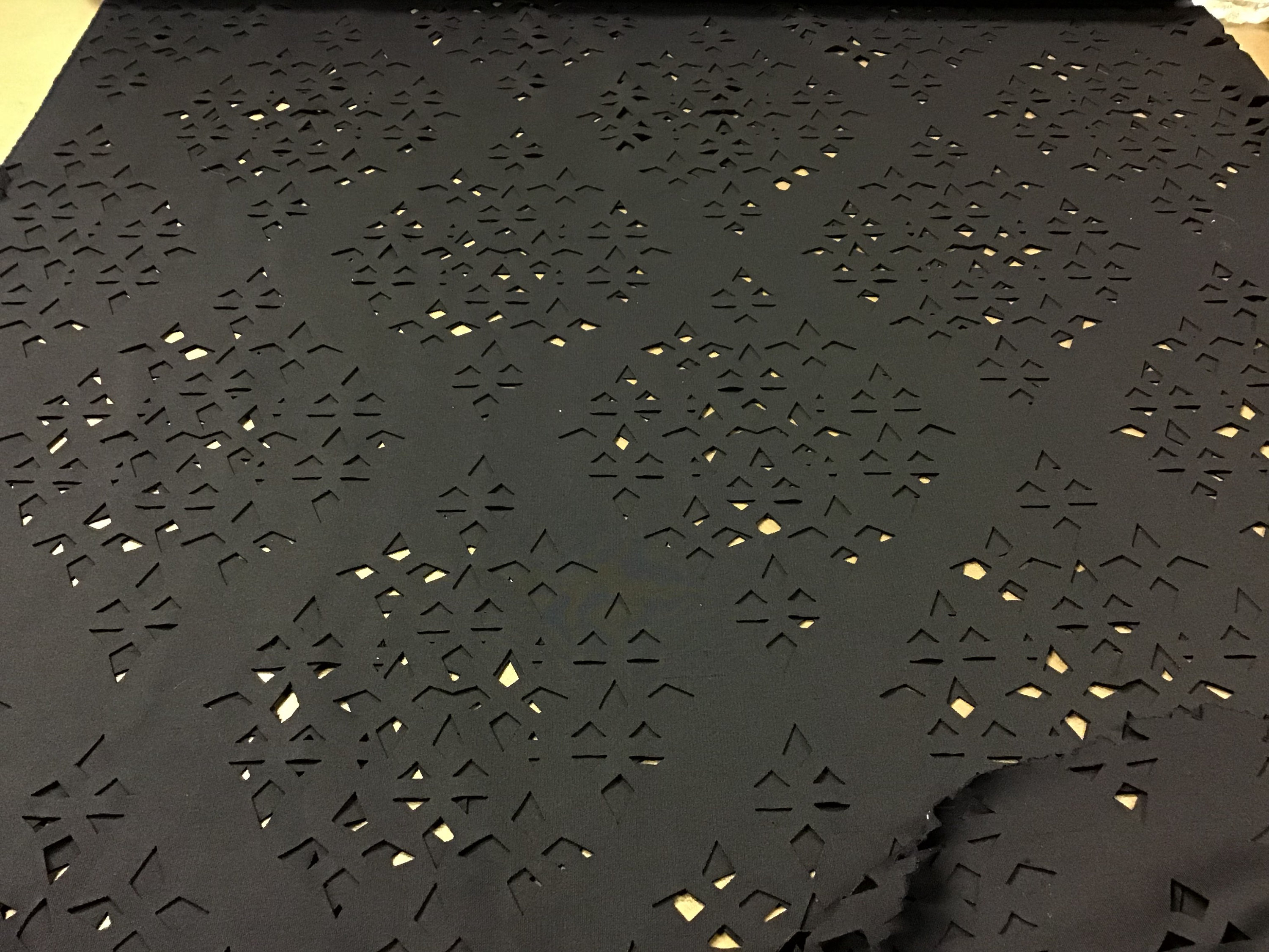 Laser-cut Scuba Knit Neoprene NAVY BLUE Fabric Scuba Fabric | Etsy