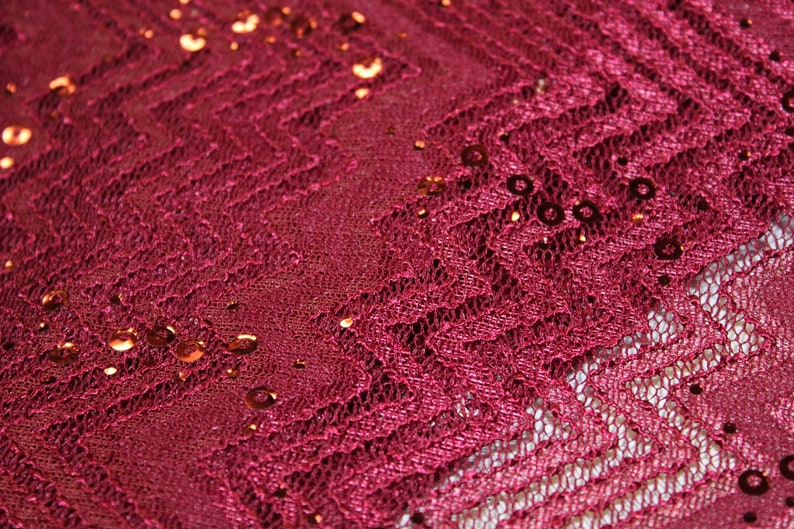 Red Stretch Mesh Metallic Sequins Print - Etsy