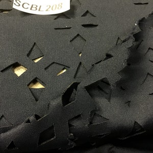 Laser-cut Scuba Knit Neoprene NAVY BLUE Fabric - Scuba Fabric by the ...