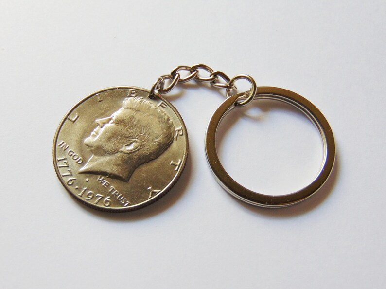 Kennedy Coin Keychain 1776-1976 Half Dollar Commemorative - Etsy