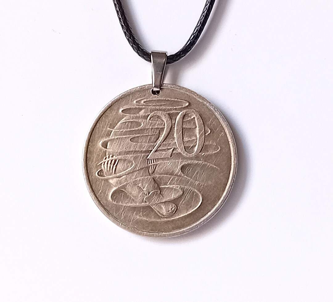 Vintage Coin Necklace - 1979 Twenty Cents Australia - 2nd Portrait of ...