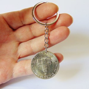 Kennedy Coin Keychain - 1776-1976 Half Dollar Commemorative Coin USA ...