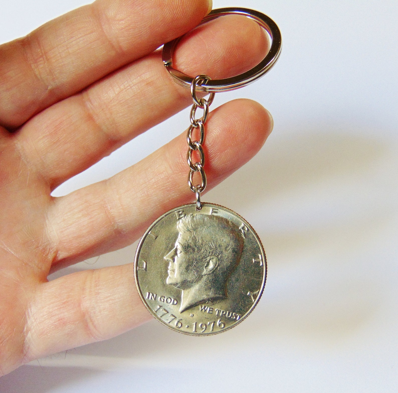 Kennedy Coin Keychain 1776-1976 Half Dollar Commemorative - Etsy