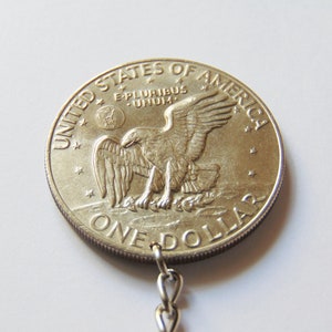 Eisenhower Coin Keychain, 1978 One Dollar Coin United States Dwight ike ...