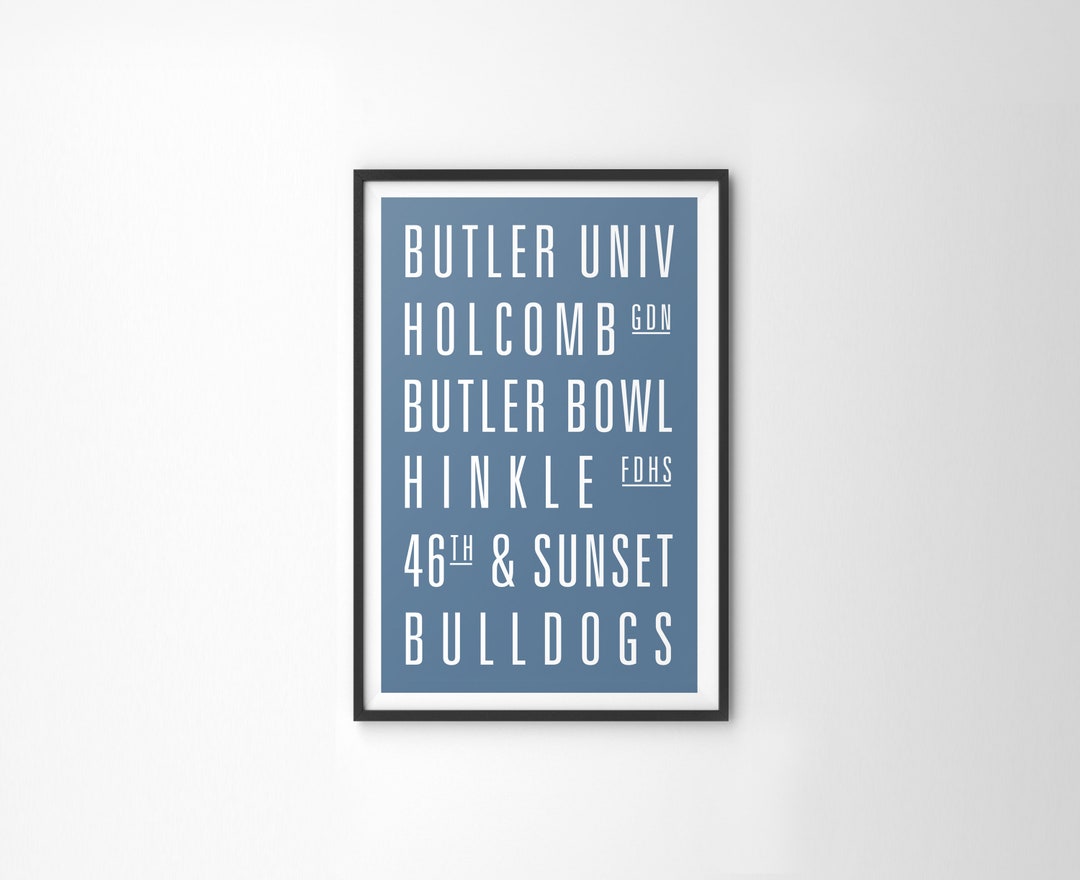 BUTLER UNIVERSITY - Subway Art Print - Customizable - Etsy