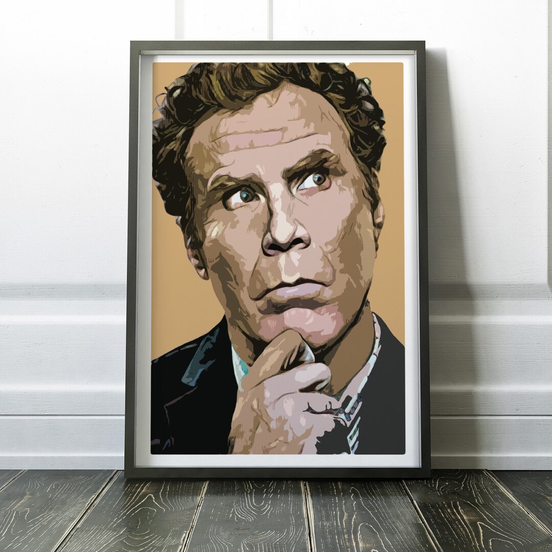 PRINTABLE Instant Download - Will Ferrell Portrait - Modern Digital Art ...