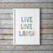 Printable Live Love Laugh Digital Download Typography - Etsy