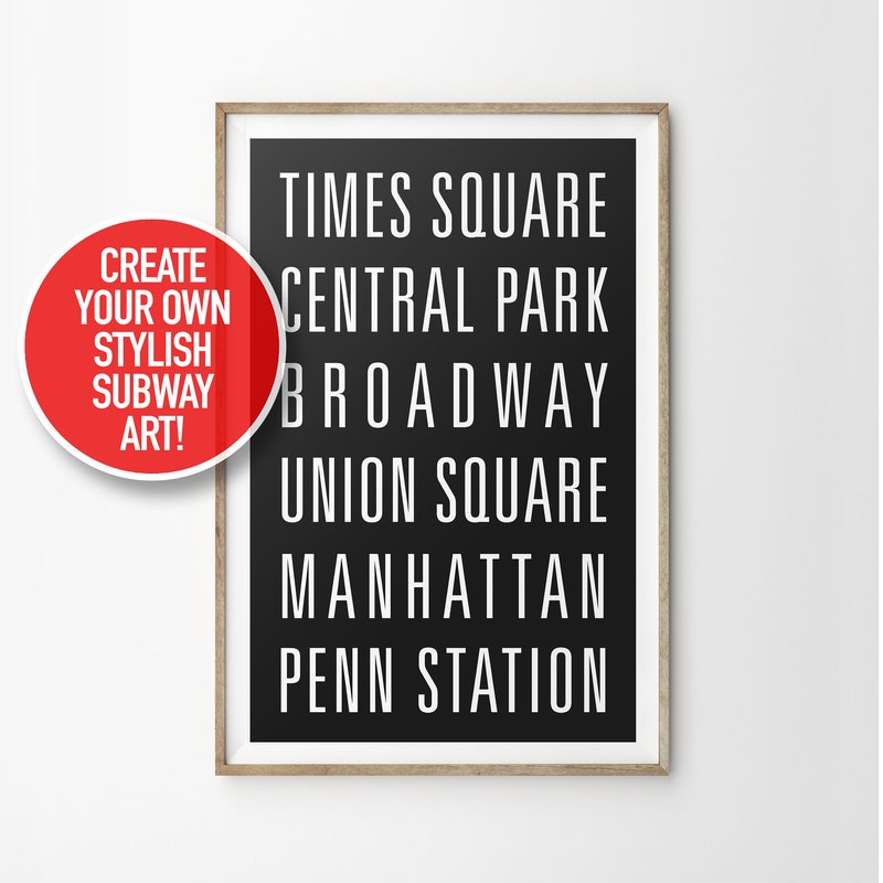 Custom Subway Sign - Etsy