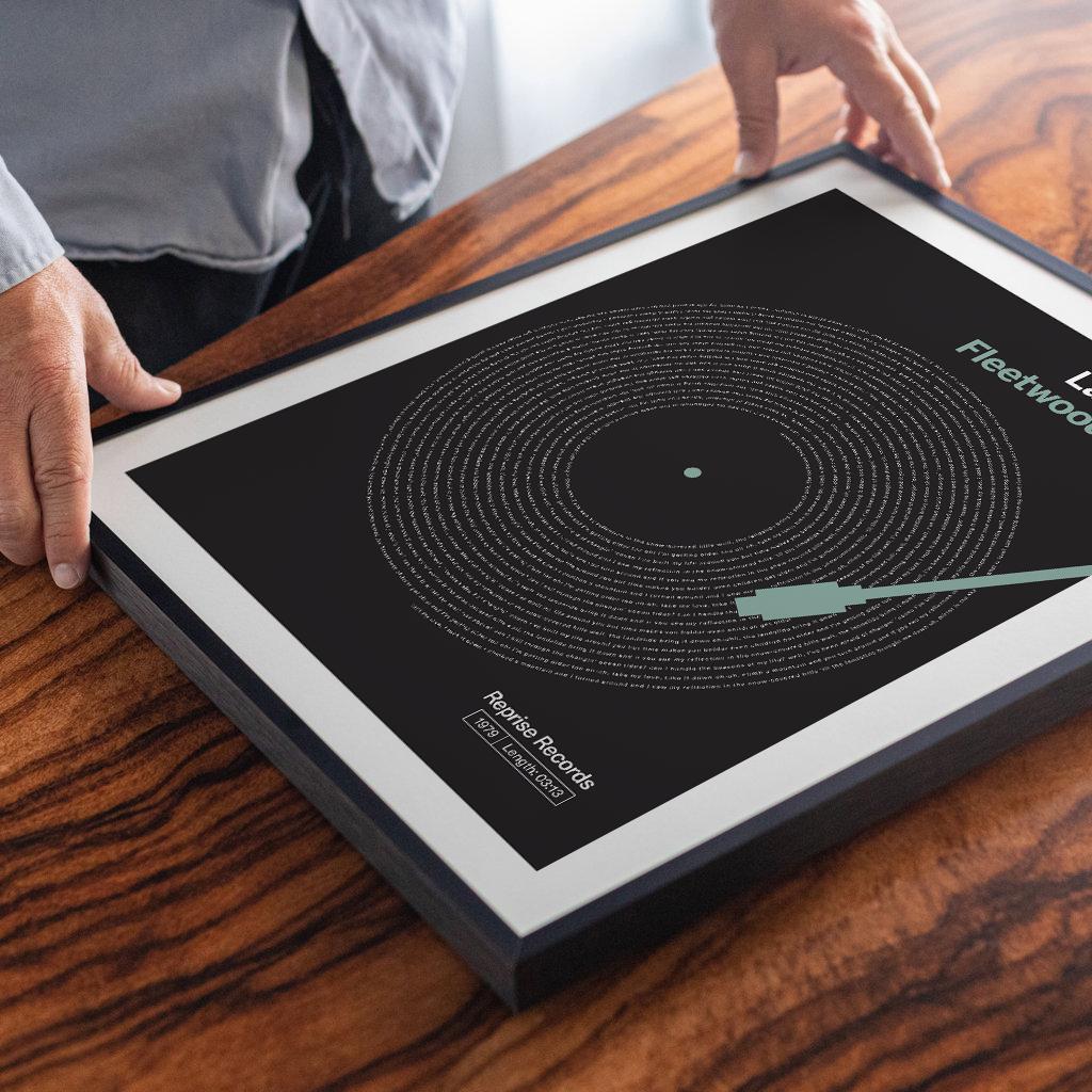 Custom Song Lyrics Vinyl Record Print: Personalized Music Gift - Etsy