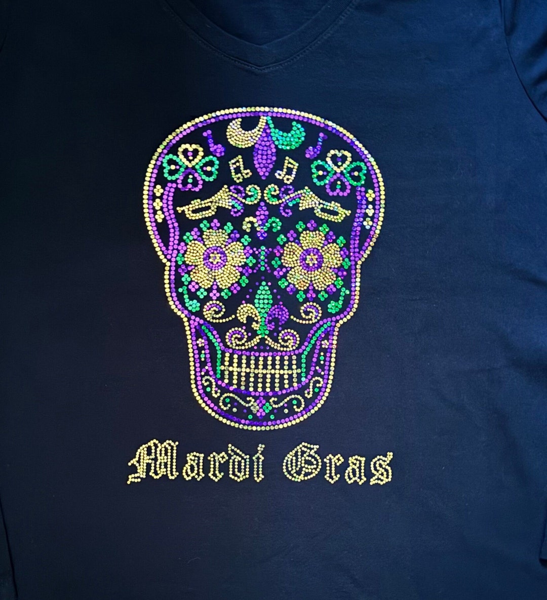 Mardi Gras Bling Skull - Etsy