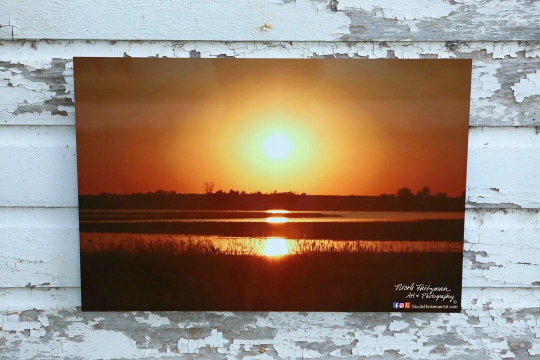 Prairie Sunset Photography South Dakota Wetlands Gift for Farmer Hunter ...