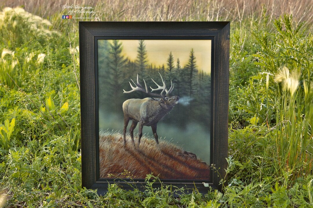 Father's Day Gift for Him Elk Print Elk Art Elk Painting Elk Hunting ...