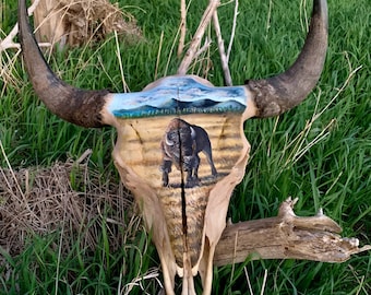 Bison Skull Art - Etsy