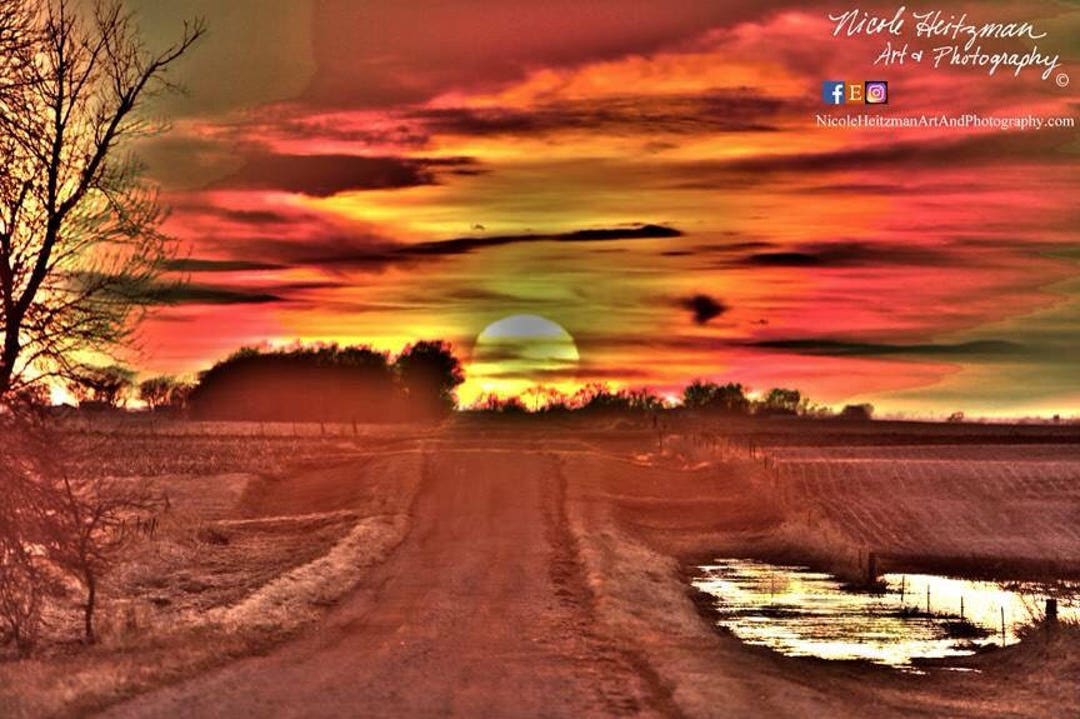 Country Road Sunset Photography HDR Photography Rural Country Scenery ...