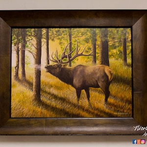 Elk Print Evening Echoes Elk Art Elk Painting Elk Hunting | Etsy