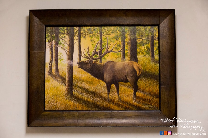 Elk Print Evening Echoes Elk Art Elk Painting Elk Hunting Giclee Canvas ...