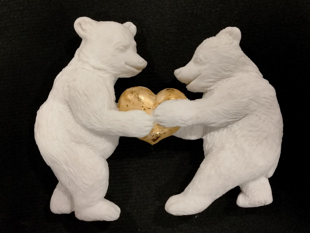 Bear Pair Cultured Stone Sculpture - Etsy