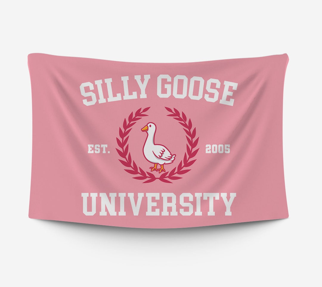 Silly Goose University Wall Tapestry, Dorm Decor for College Girls ...