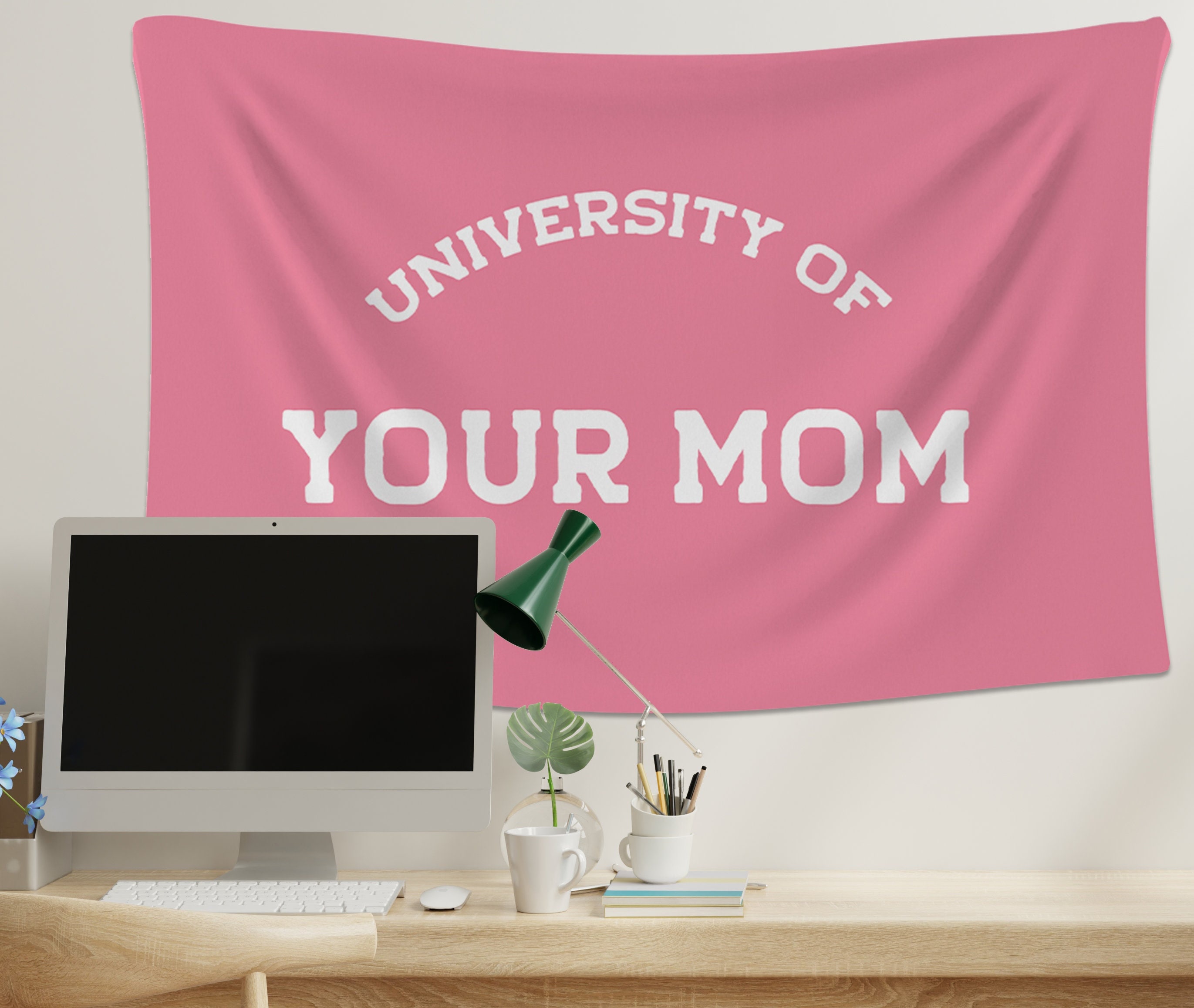 University of Your Mom Wall Tapestry Dorm Decor for College - Etsy