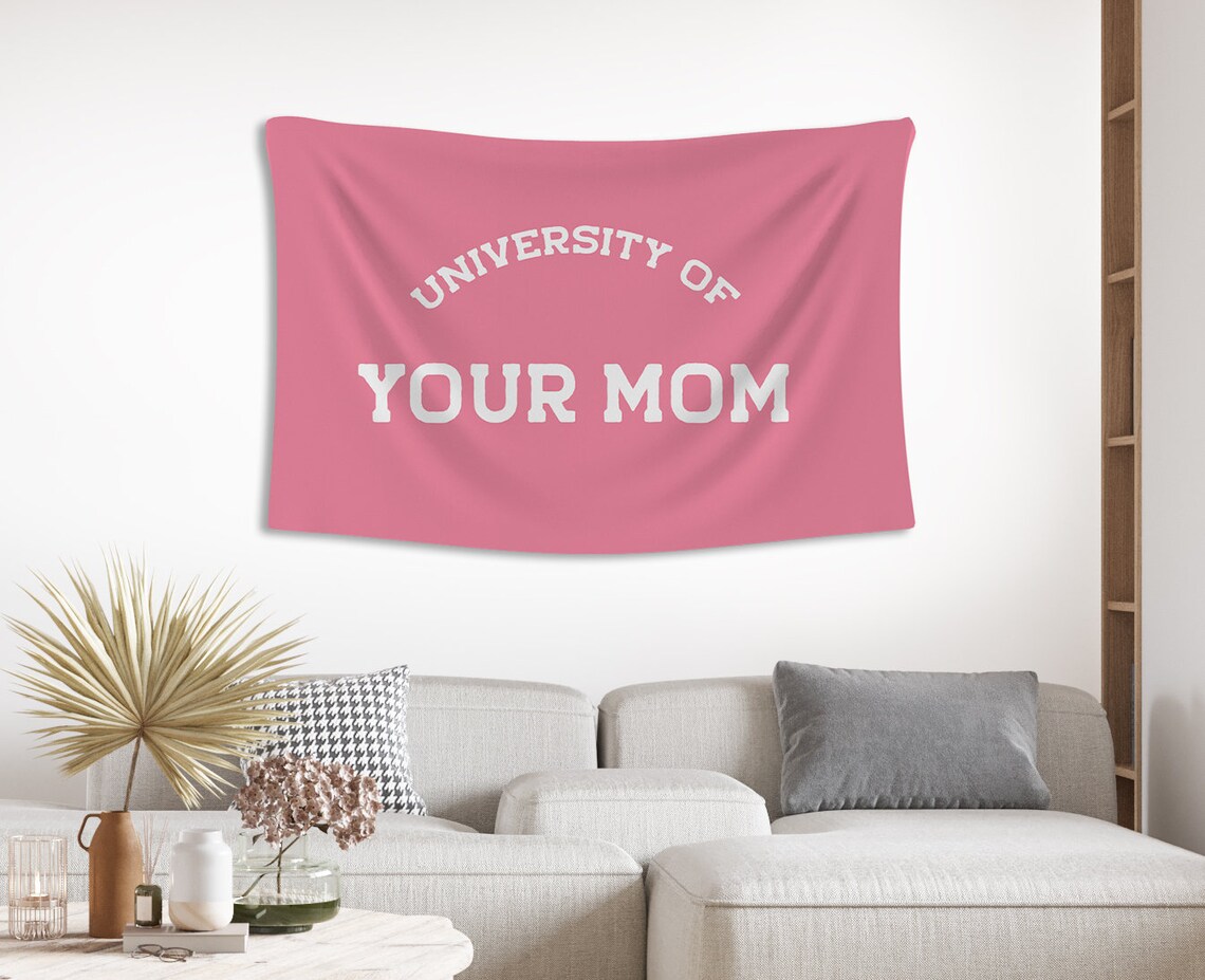 University of Your Mom Wall Tapestry Dorm Decor for College - Etsy