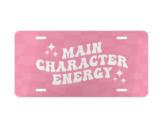 Main Character Front License Plate, Front Car Tag, Funny License Plate ...