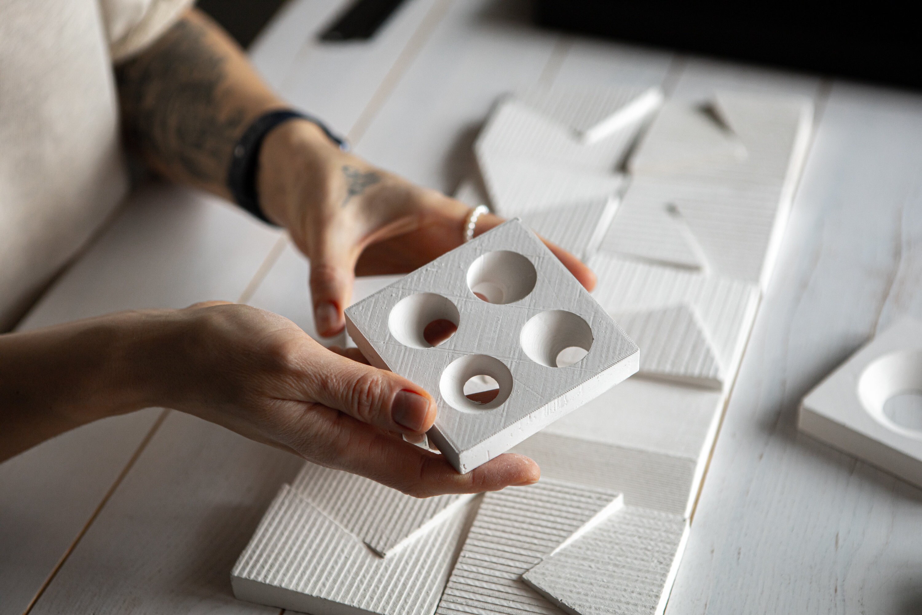 Handmade Gypsum 3D Wall Art Tiles: DIY Craft Supply (9x9cm) - Etsy