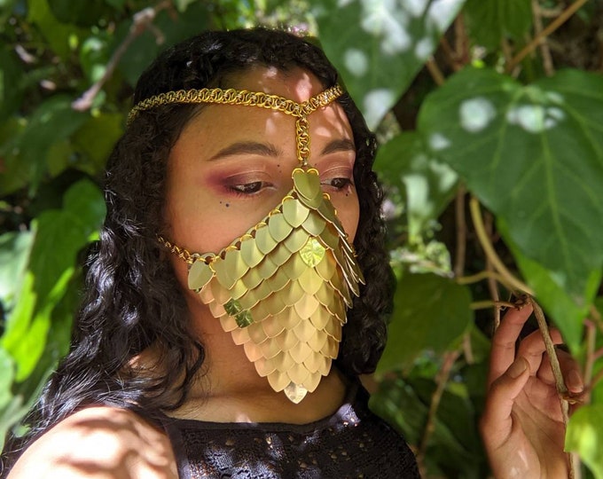 Scale Mail Face Mask Flashy Elegant Covid Gear Clad in - Etsy