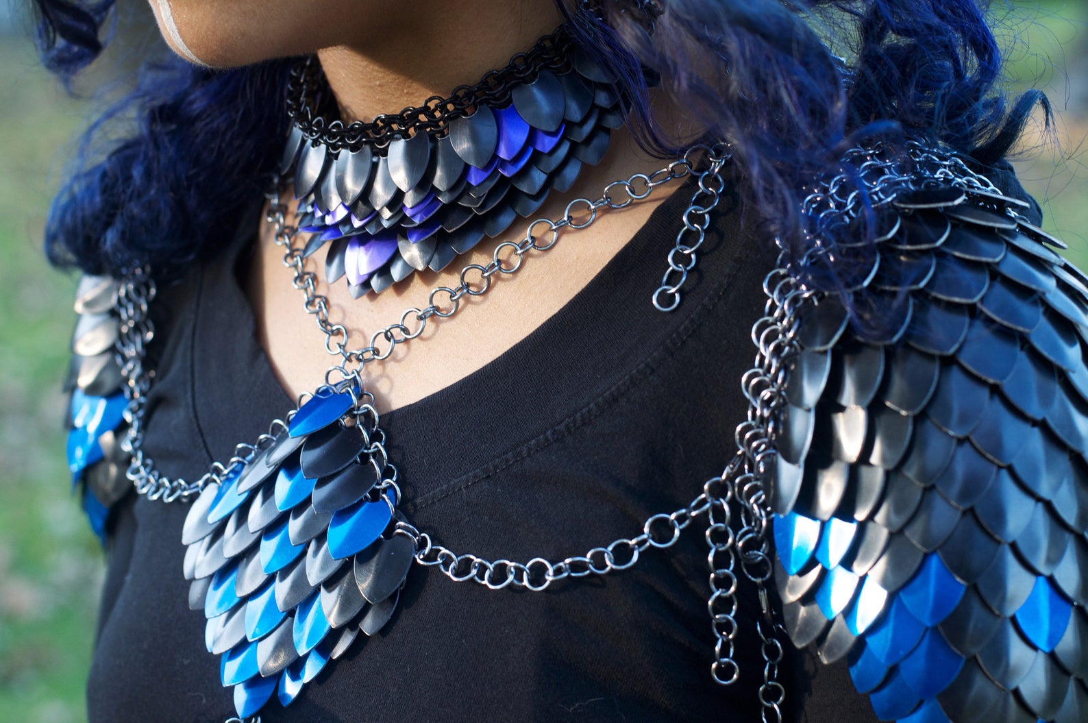 Dragon Scale Choker Necklace Mother of Dragons Burning Man - Etsy