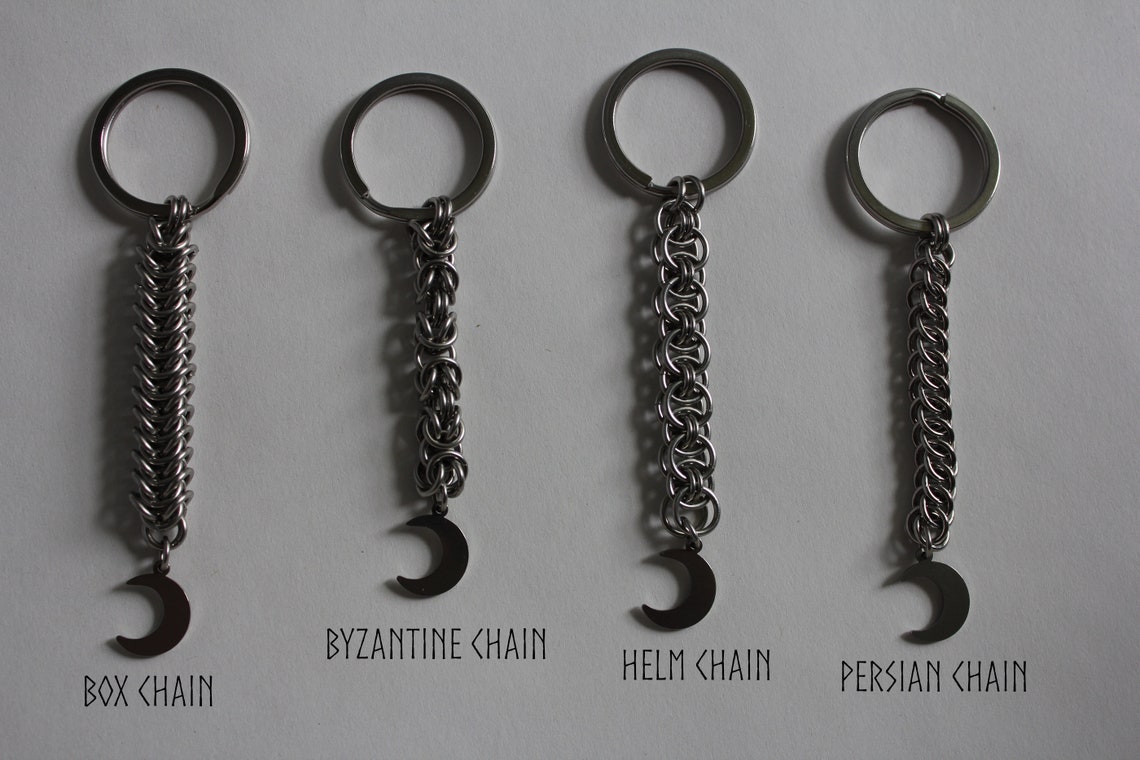 Crescent Moon Pendant Keychain Custom Personalized Lanyard | Etsy