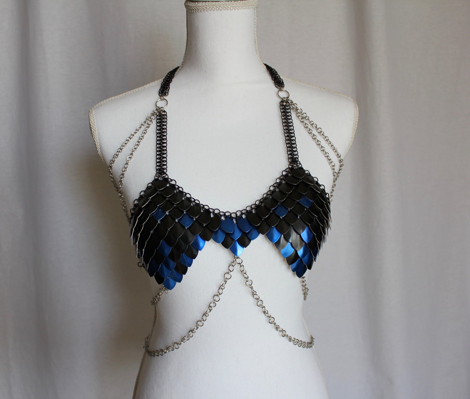 Amphitrite's Armor, Mermaid or Dragon Scale Mail Bra Harness Bikini ...