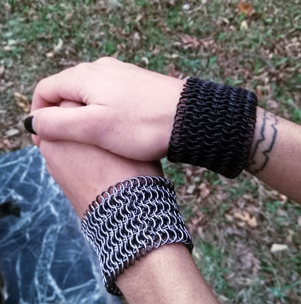 Warrior Chain Mail Cuff Unisex Bracelet European 6in1 Chain - Etsy