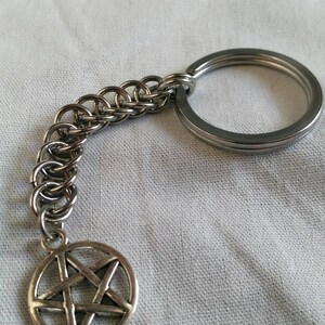 Pentacle Elements Nature Keychain, Personalized Custom Lanyard, Witch ...