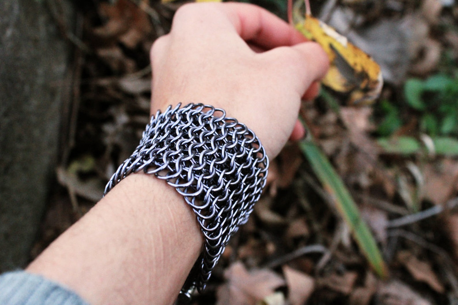 Warrior Chain Mail Cuff Unisex Bracelet European 6in1 Chain - Etsy