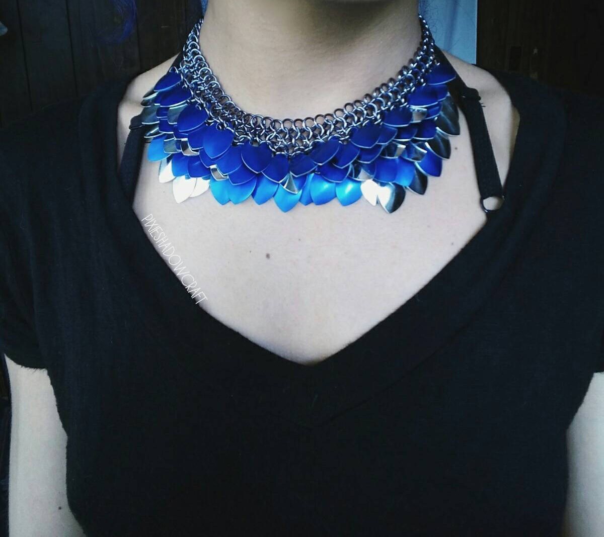 Mermaid Serpent Scale Necklace Ladies Armor Jewelry Sea | Etsy