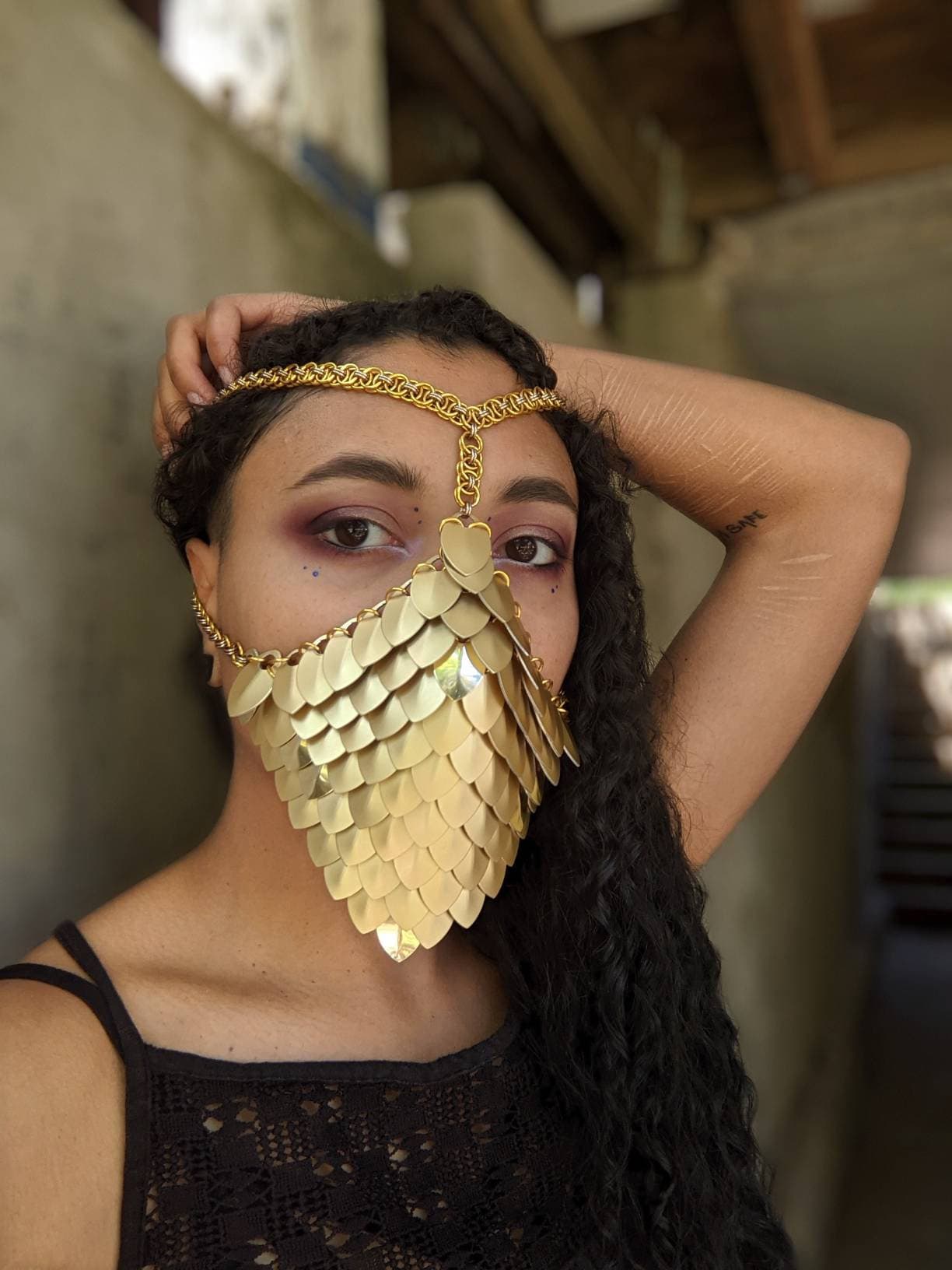Scale Mail Face Mask Flashy Elegant Covid Gear Clad in - Etsy UK