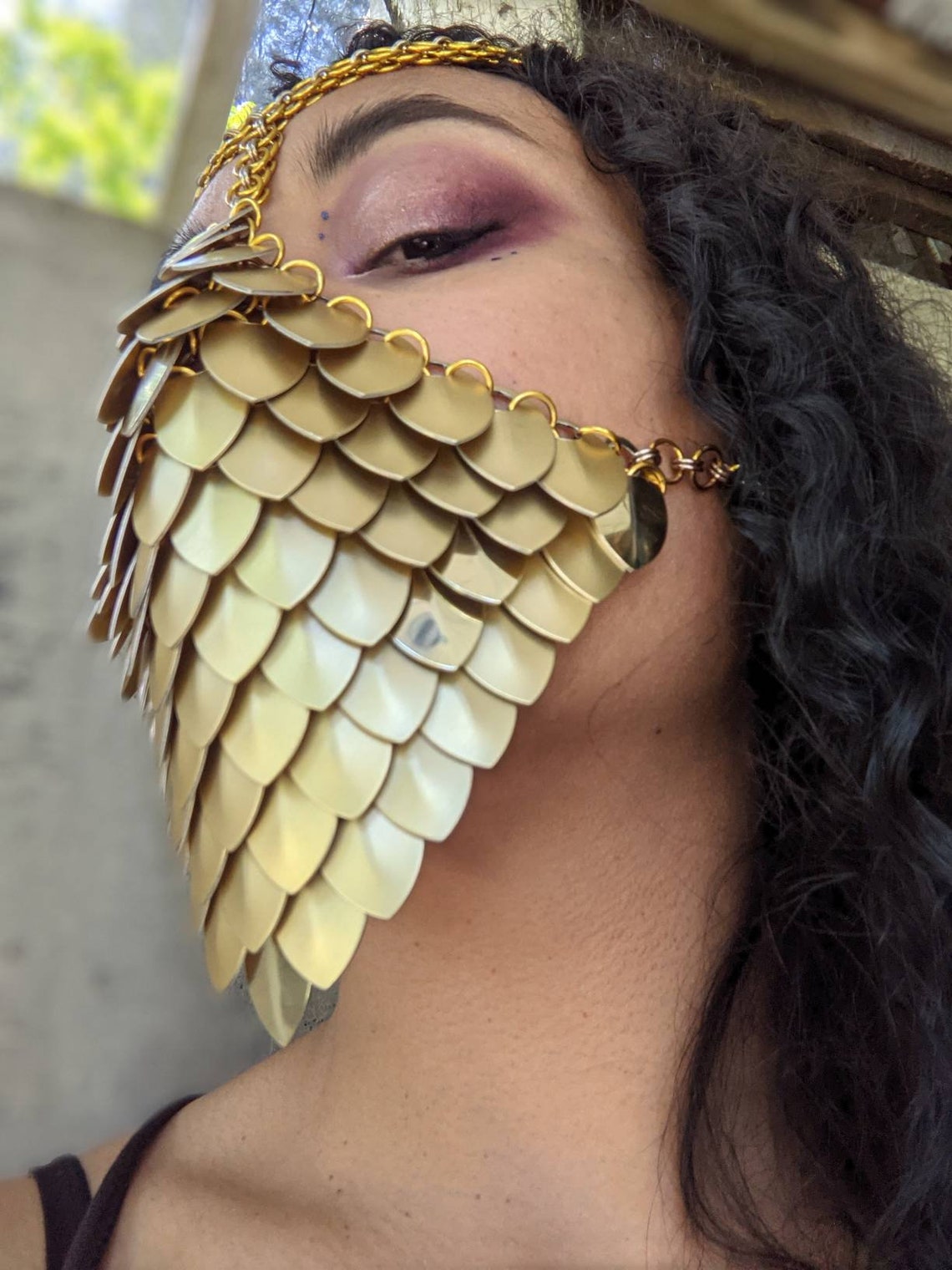 Scale Mail Face Mask Flashy Elegant Covid Gear Clad in | Etsy