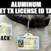 Personalized Aluminum Pet Texas ID Tag - Mini Doggy Texas Driver ...
