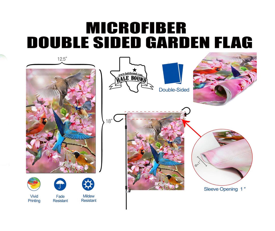 CUSTOM PRINTED Double-sided Garden Flag - Any Color, Design, Image, or ...
