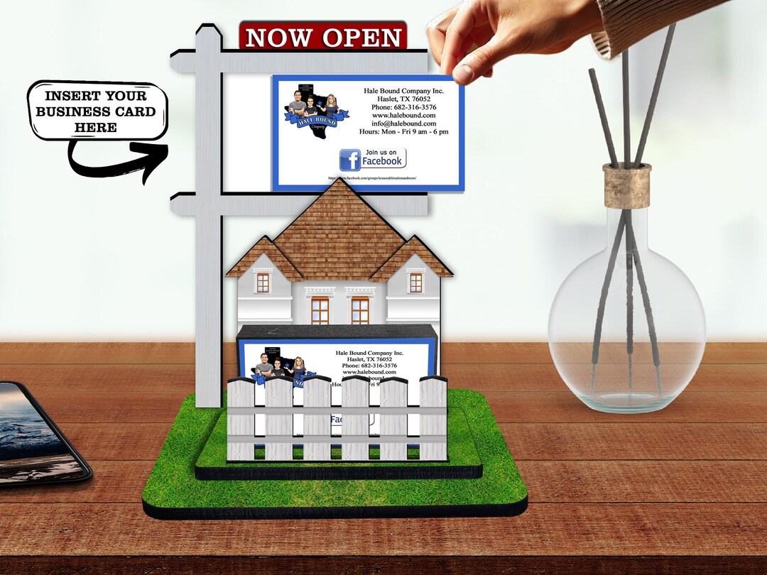 2-story Real Estate Business Card Display Holder - Business Card Holder ...